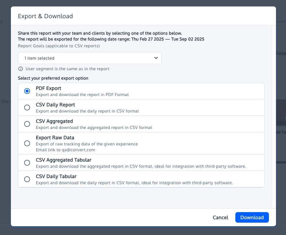 Export & Download in Convert: Understanding the Different Export Types