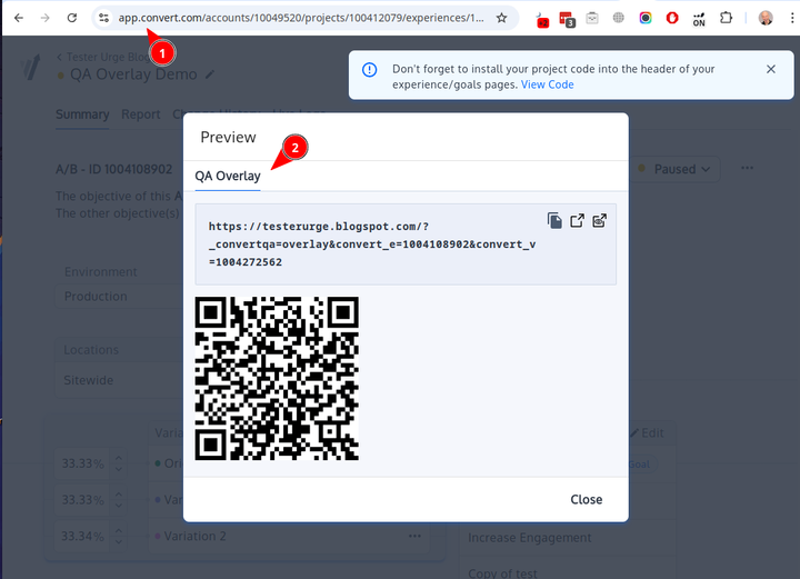 QA Overlay Widget User Guide