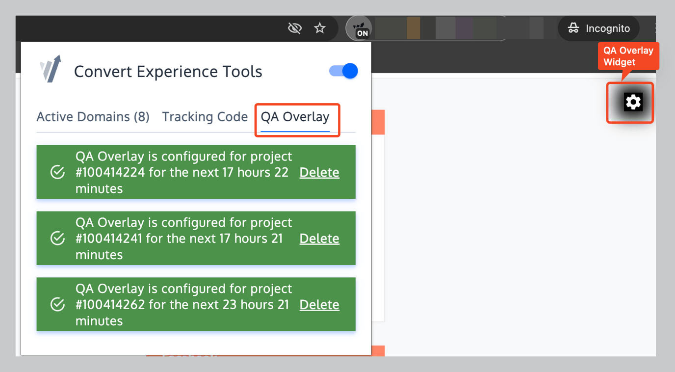QA Overlay Widget User Guide