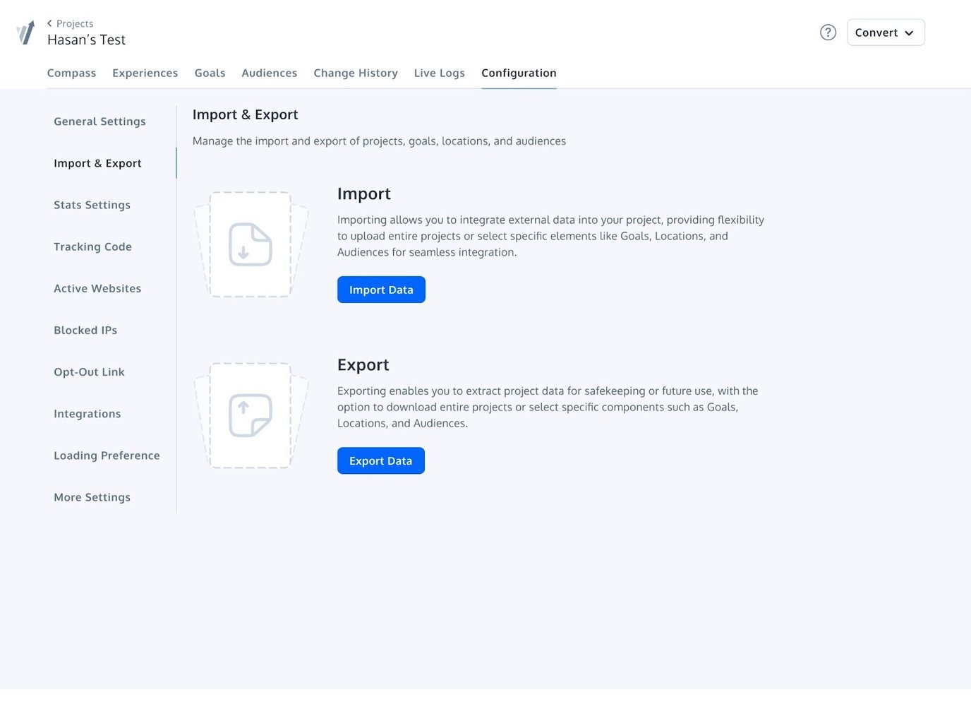 How to Use the Import & Export Feature