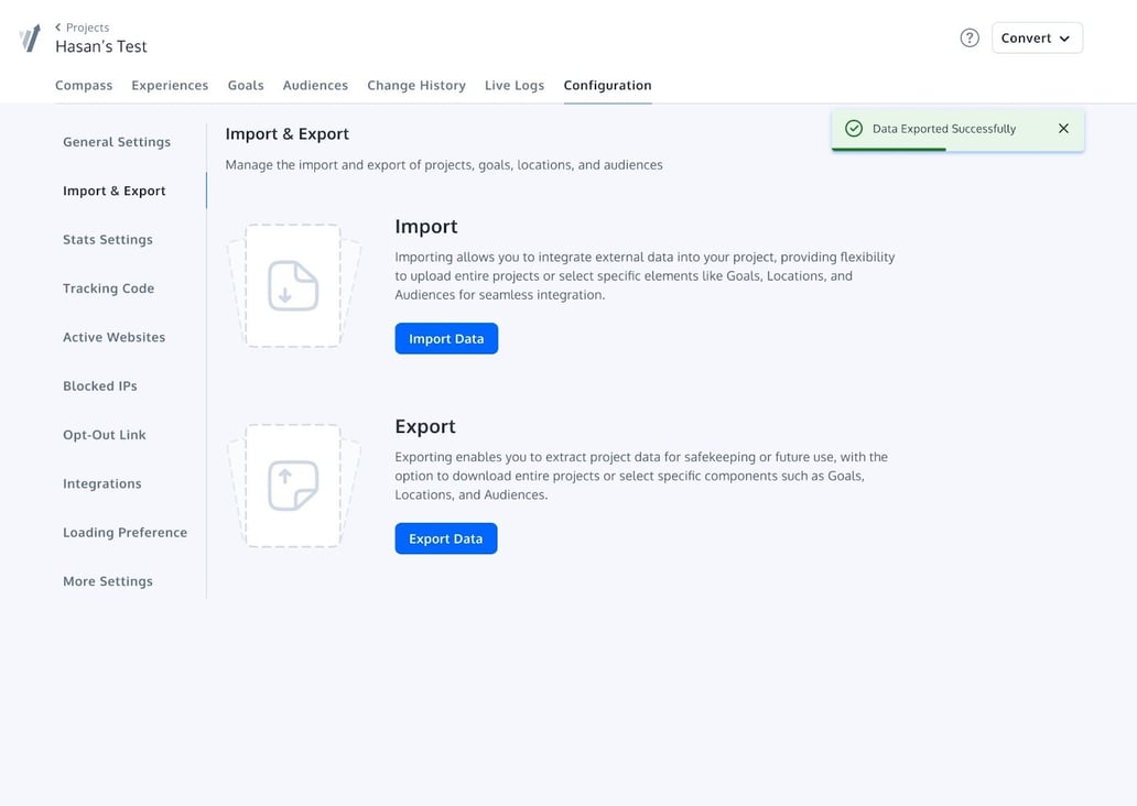 How to Use the Import & Export Feature