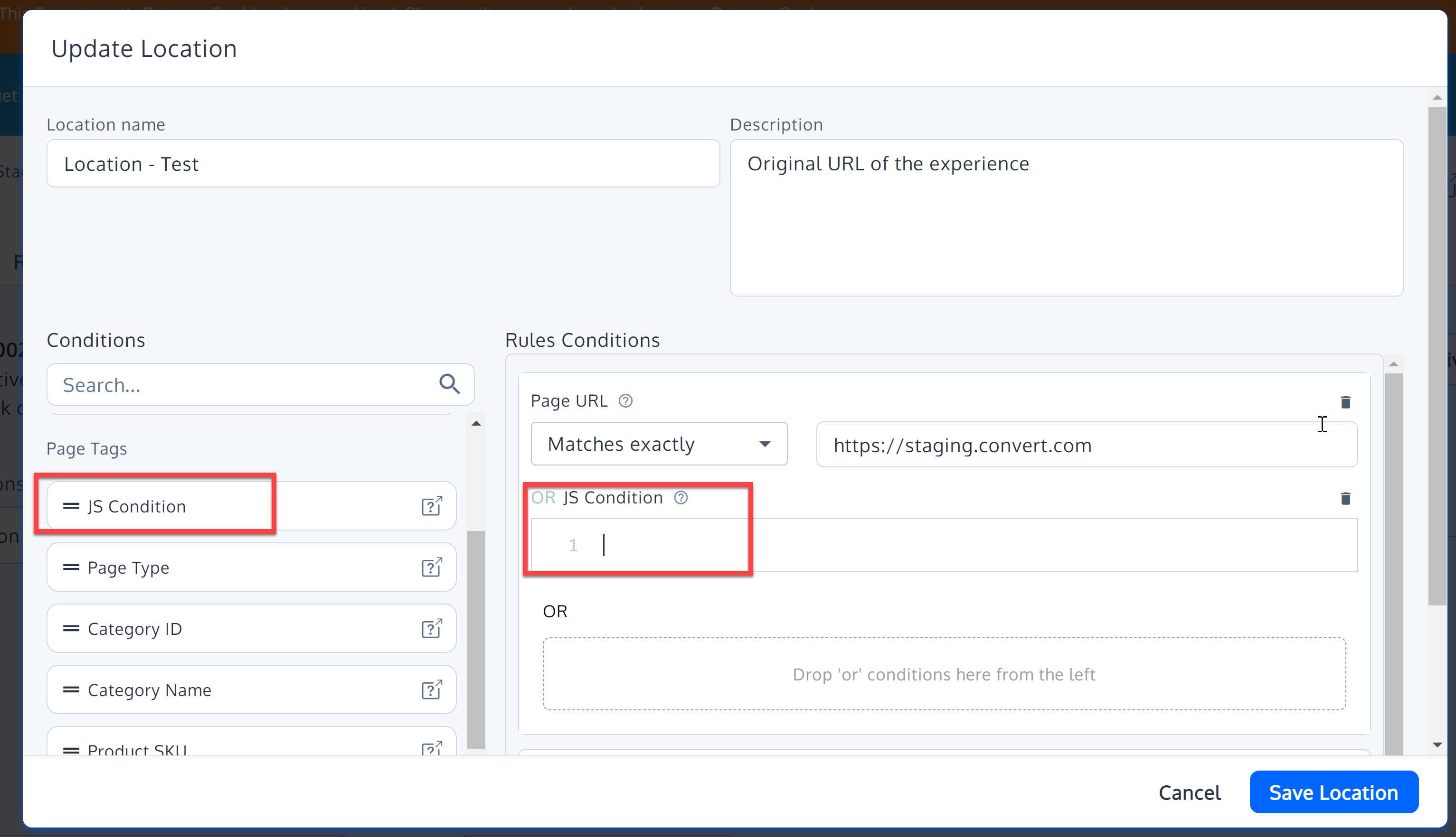 Targeting Experiments and Firing Goals Based on a JavaScript Condition