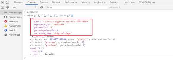 Use GTM Data Layer to integrate Convert with GA
