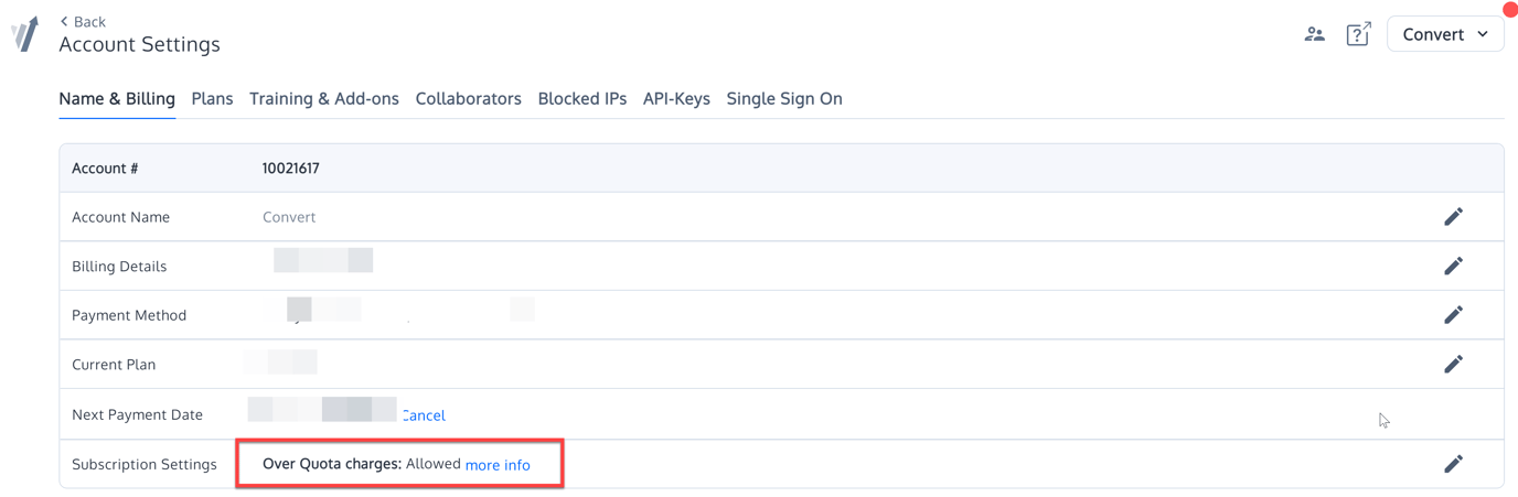 Allow/Disable Over Quota Usage