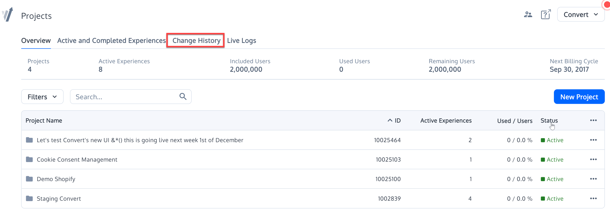 Track User Changes with Change History