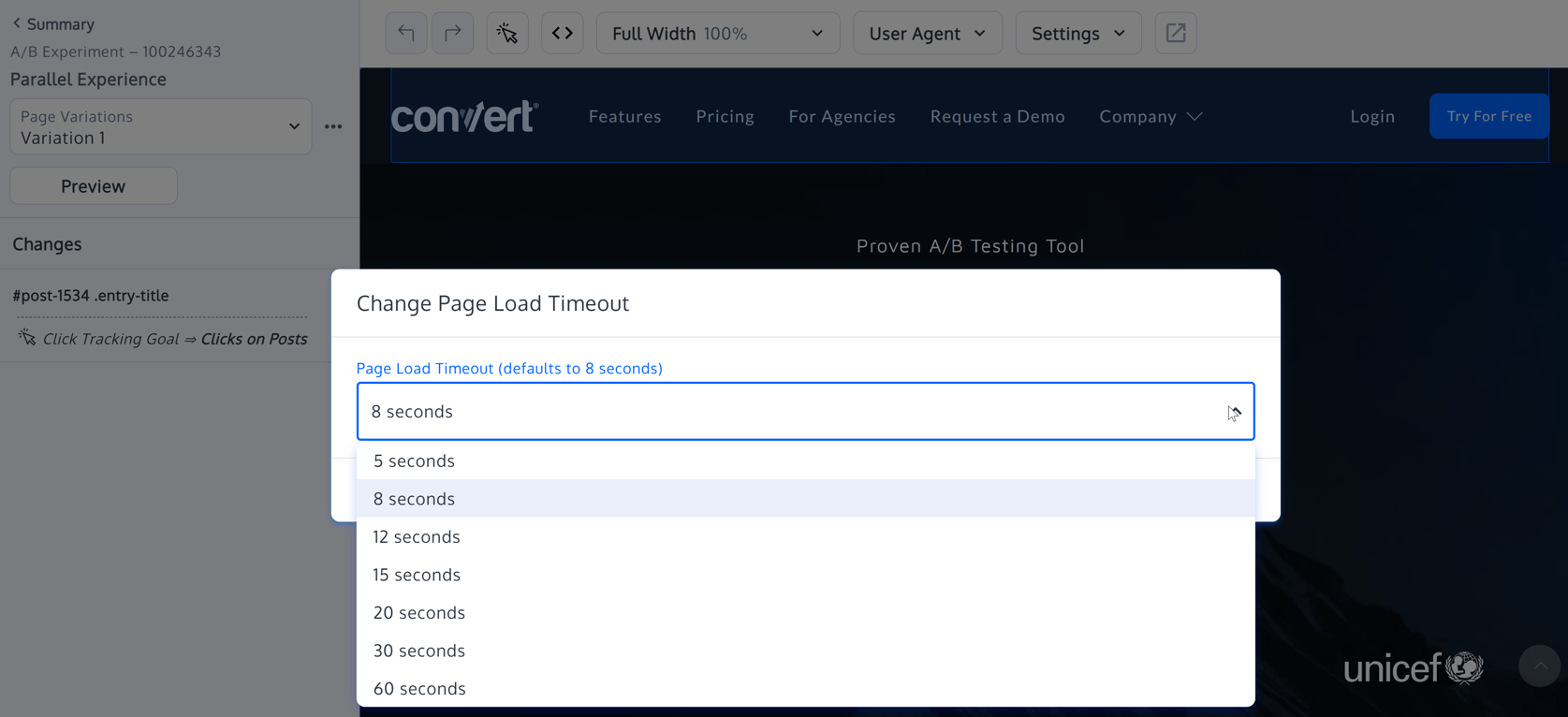 The Visual Editor in Convert Experiences