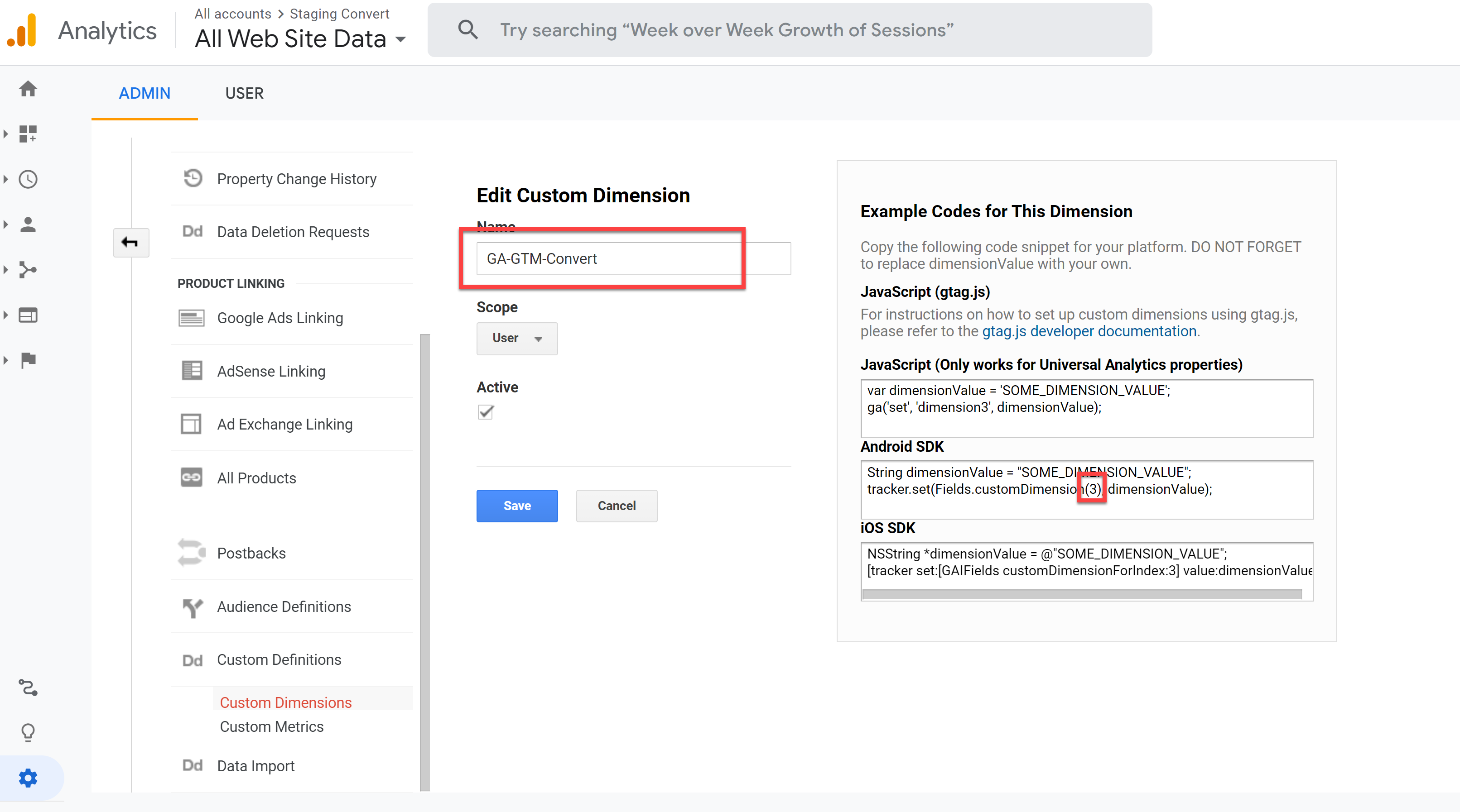 Use GTM Data Layer to integrate Convert with GA