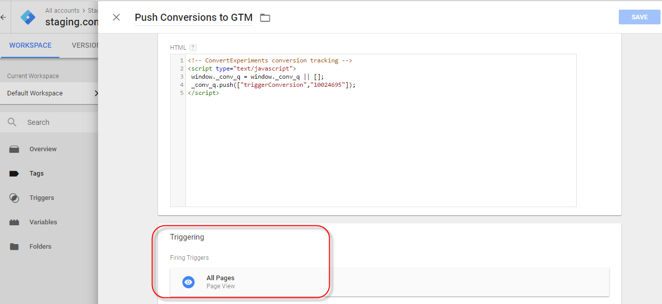 Pushing Conversions to Convert Experiences Using Google Tag Manager